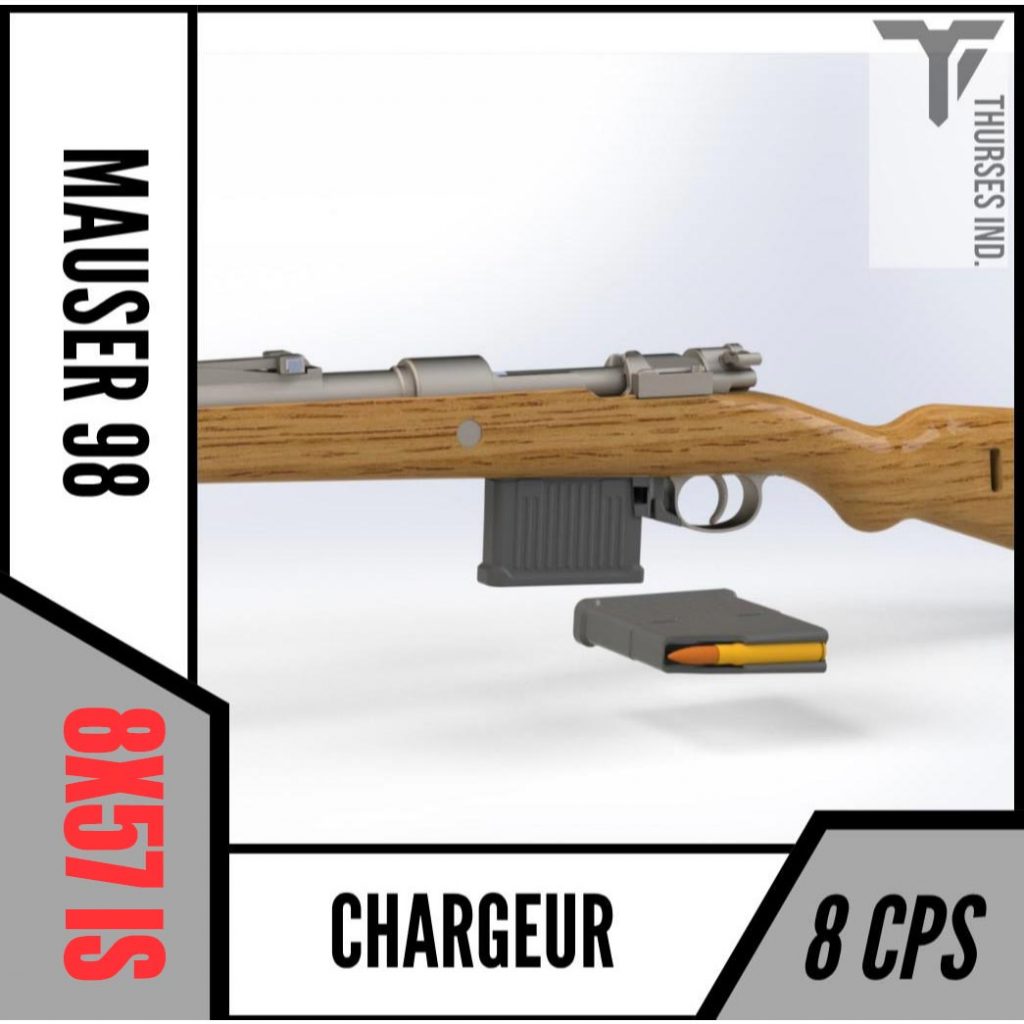 TI Chargeur MAUSER 98/G98/K98 8 coups - MARTIN ARMES